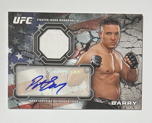 Pat Barry 2012 Topps UFC Bloodlines Auto Fighter Worn Gear #FAR-PB 096/ ...