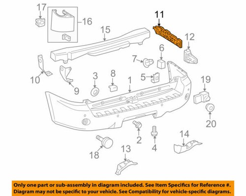 52562-0C010 Toyota Retainer, rear bumper, upper rh 525620C010, New ...