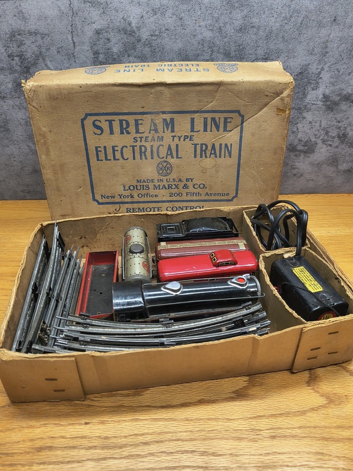 VINTAGE Marx STREAM LINE Steam Type ELECTRICAL TRAIN Set W/ORIGINAL ...