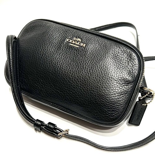 Grade Coach One Shoulder Bag Camera Leather Double Zipper Black | eBay