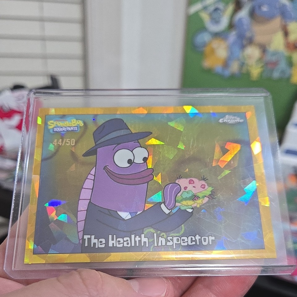 2025 Topps Chrome Sapphire SpongeBob The Health Inspector Gold ...