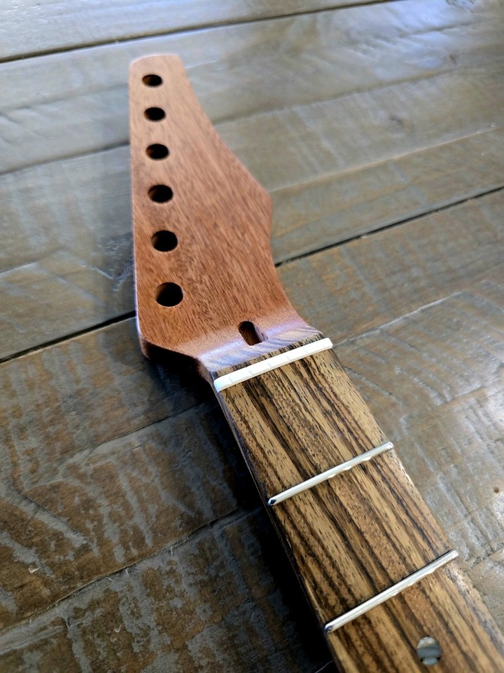 Telecaster-Style Guitar Neck, Zebrawood on Sapele | eBay