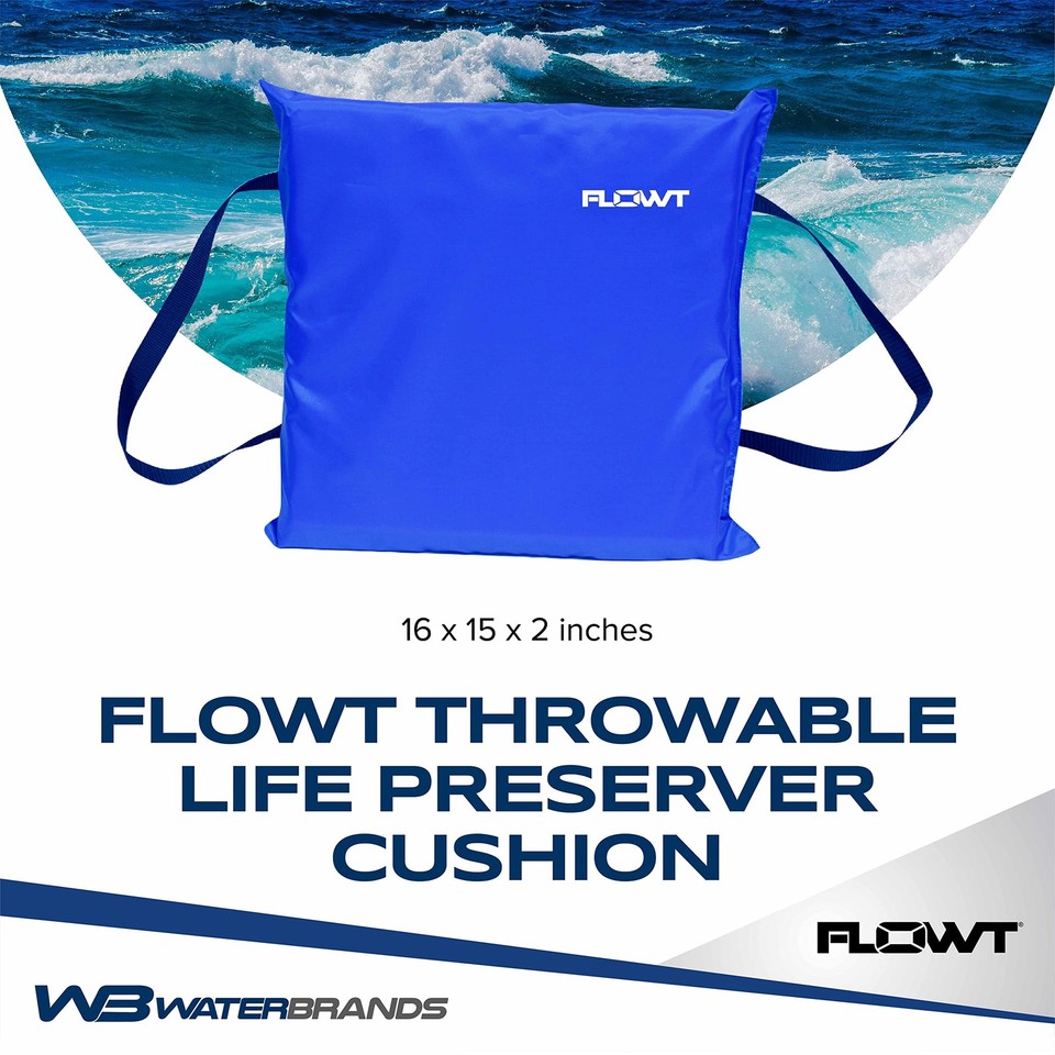 Flowt Boat Seat Cushion and Throw Cushion for Boat Safety – USCG Approved Typ... 814154019128| eBay