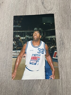 Vintage Magic Johnson Charity Game Original Euro Sipa Press Wire Photo ...