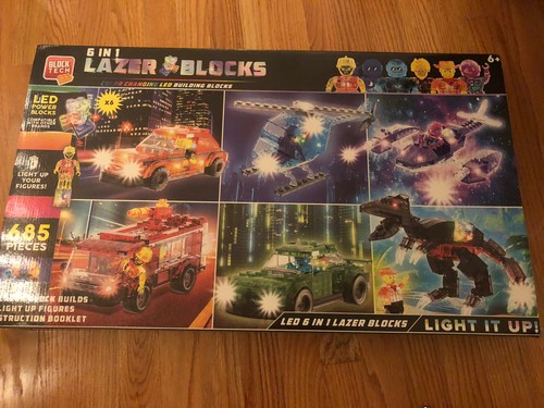 Block Tec 6 in 1 Lazer Blocks - LED Power Blocks - New In Box - 685 ...