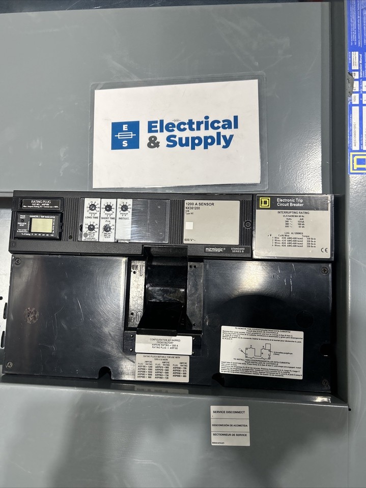 1200 Amp Main Breaker Lsi Square D HCR-U I Line Panel 480v 3Ph 4w Nema ...