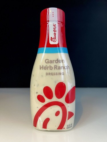 🟠 Brand New Official Chic Fil A Garden Herb Ranch Salad Dressing Bottle ...