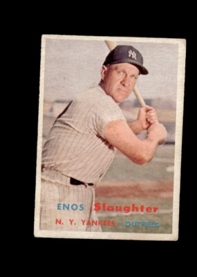 Enos Slaughter 1957 Topps #215 Yankees VGEX | eBay