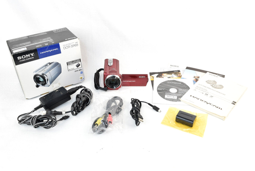 Sony Handycam DCR-SR68 60x Optical Zoom 80GB HDD Digital Camcorder Red ...