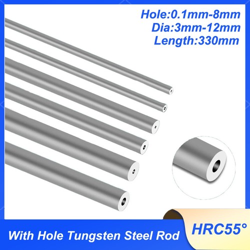 Carbide Steel Round Bar Rod With Hole HRC55° Diameter 3/4/5/6/7/8/9/10 ...