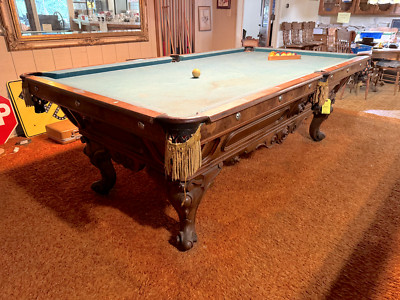 Antique Pool Table 1880s Brunswick or Jacob Strahle | eBay