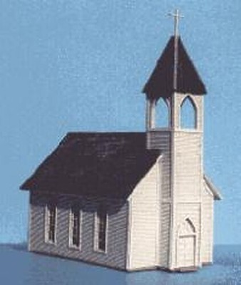 Blair-Line-Signs Church with Steeple Kit - N Scale Model Railroad ...