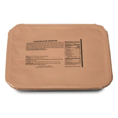 Military Surplus Chocolate Muffin MRE Tray Pack Unitized Group Ration ...