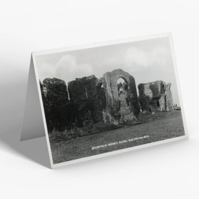 GREETING CARD - Vintage Norfolk - Bromholm Priory Ruins, Bacton-on-Sea ...