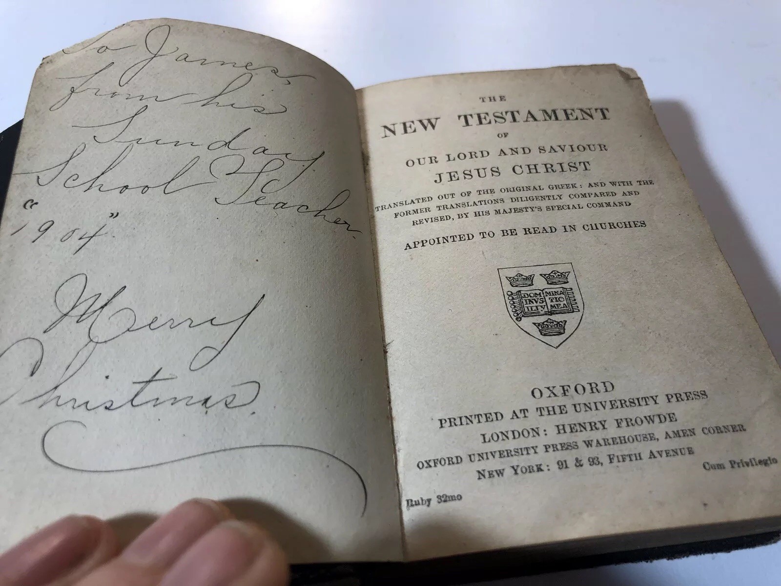 Antique Small New Testament Bible Inscribed 1904 | eBay