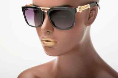 Men Sunglasses Fashion New Style Square Luxury Gold Frame Hip Hop ...