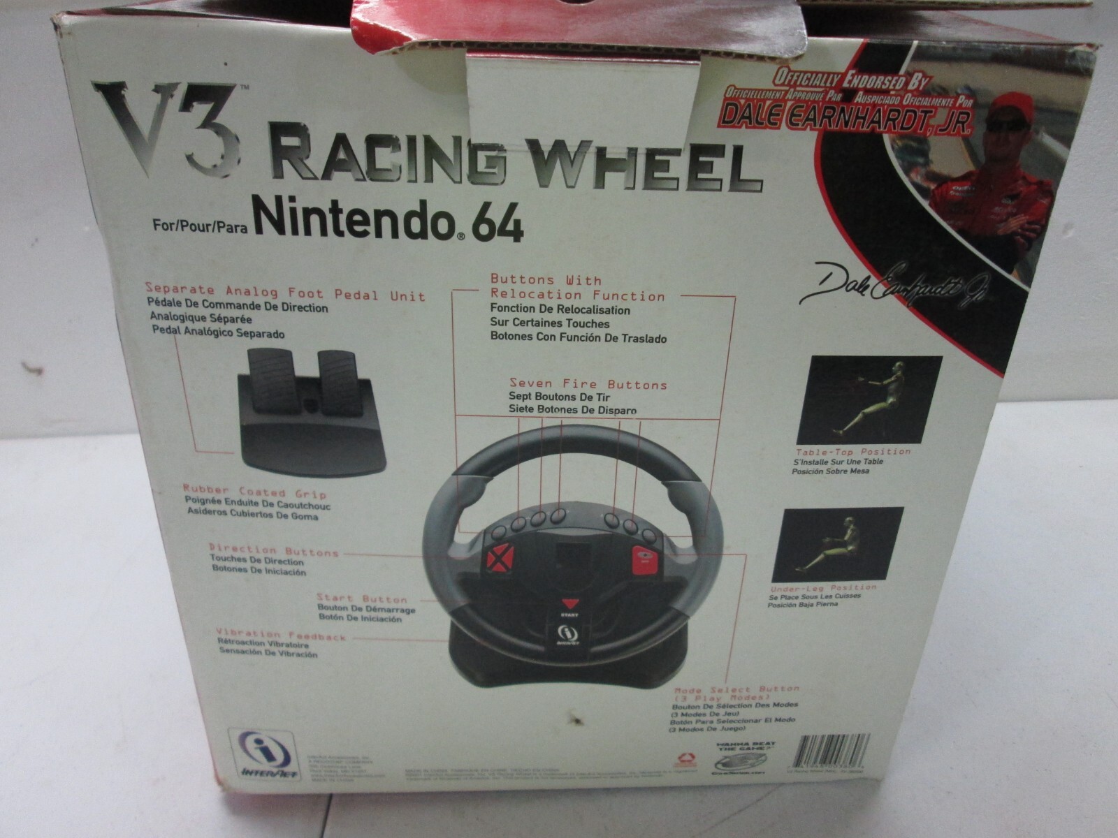 N64 Nintendo 64 V3 Racing Steering Wheel W/ Pedals for sale online | eBay