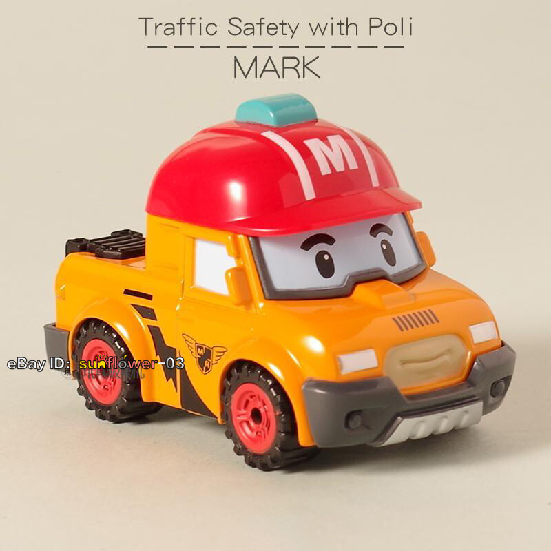 Robocar POLI AMBER ROY HELLY MARK BUCKY Pull-Back Vehicle Mini Alloy ...