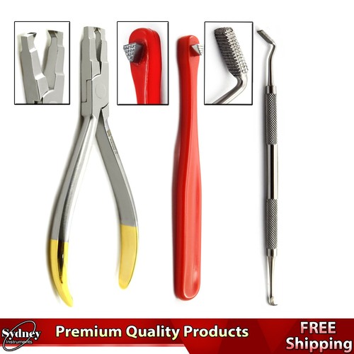 Orthodontic Bracket Removing Pliers Red Bite Heat Stick & Band Seater ...