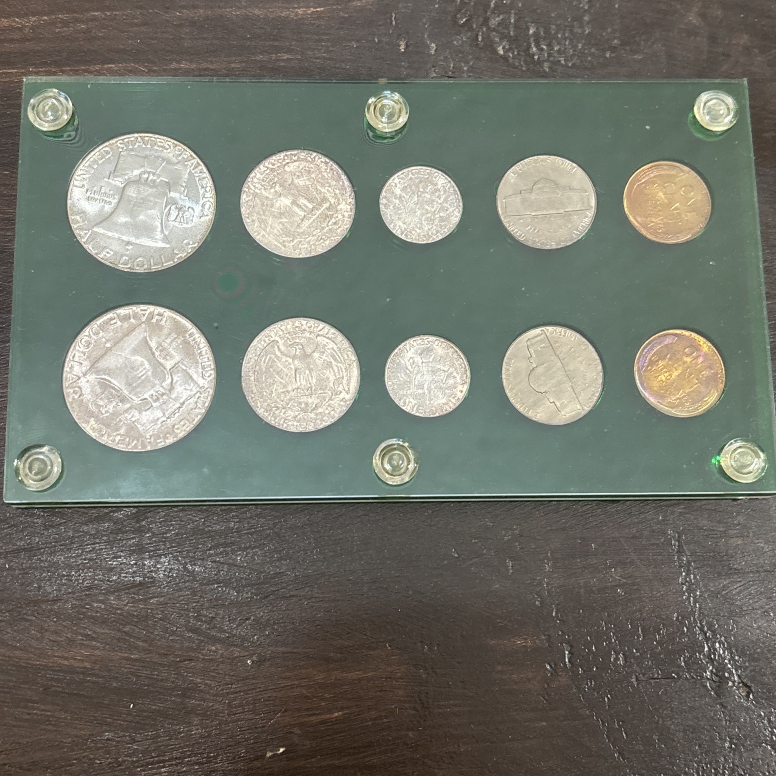 2 Sets Of 1956 US 5-Coin MINT Set In Case 90% SILVER NO OGP IN CASE 10 ...