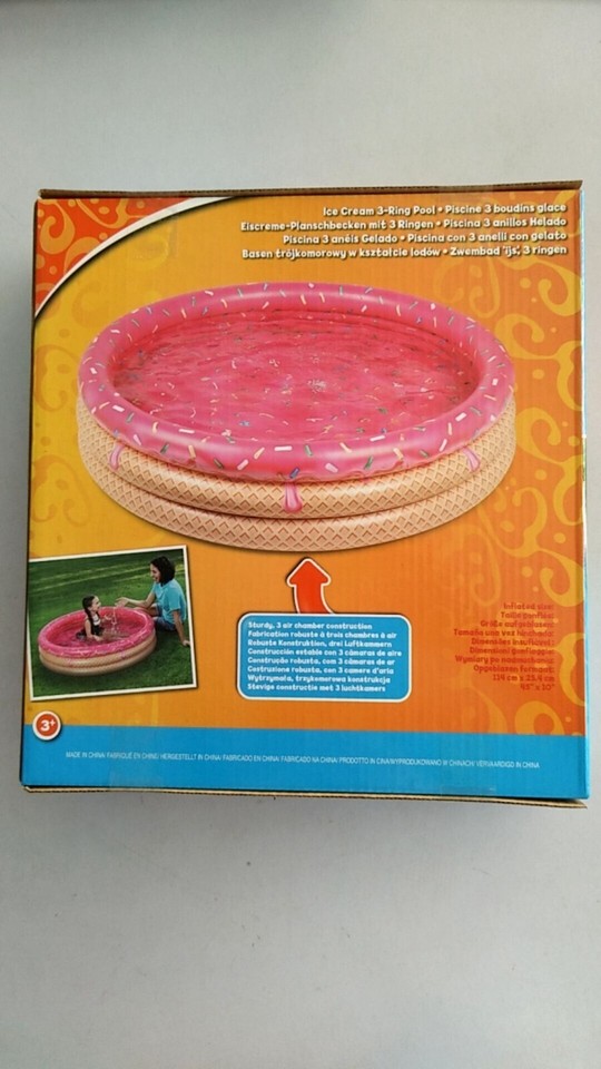 Kiddie Pool Ice Cream Inflatable Pool Ball Pit, Ice Cream Pool - FREE ...