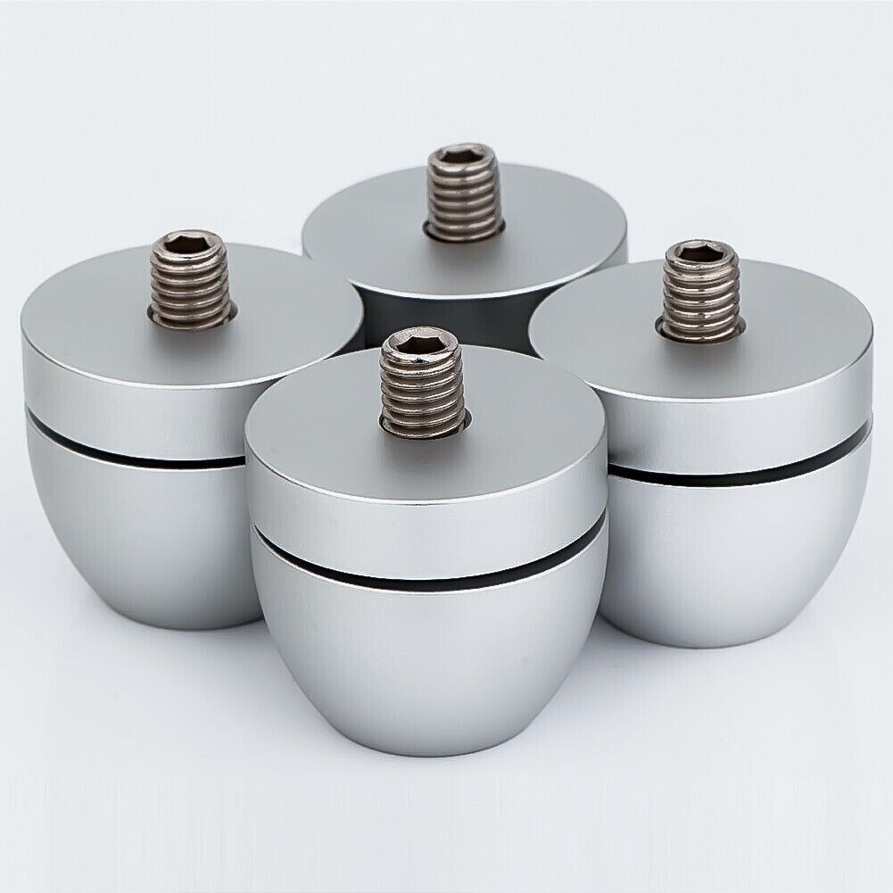 4PCS Speaker Aluminum Alloy Isolation Stand Feet Stainless Steel Ball ...