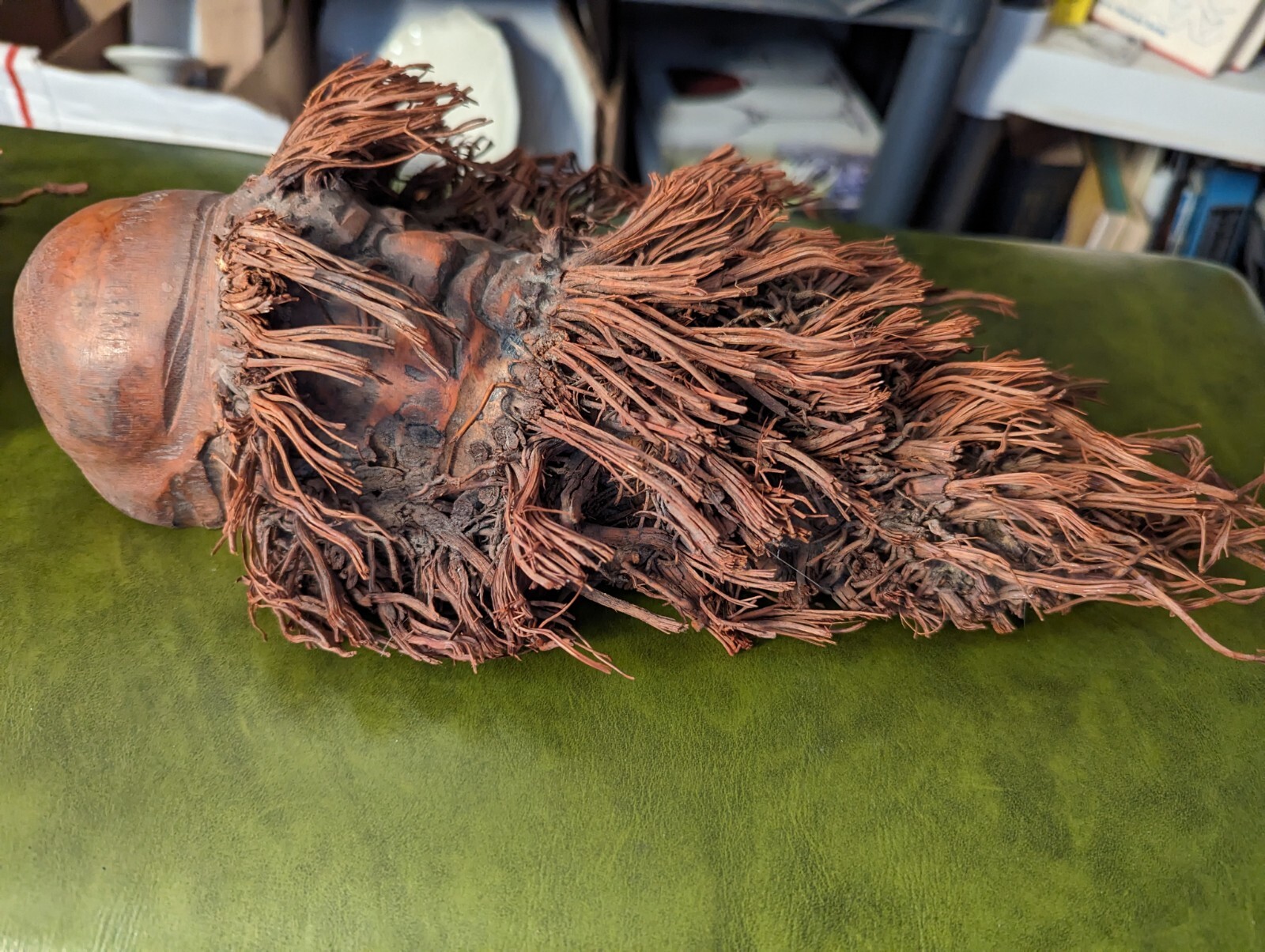 Pair Of Vintage Asian/Pacific Islander Hand Carved Bamboo Root Ritual ...