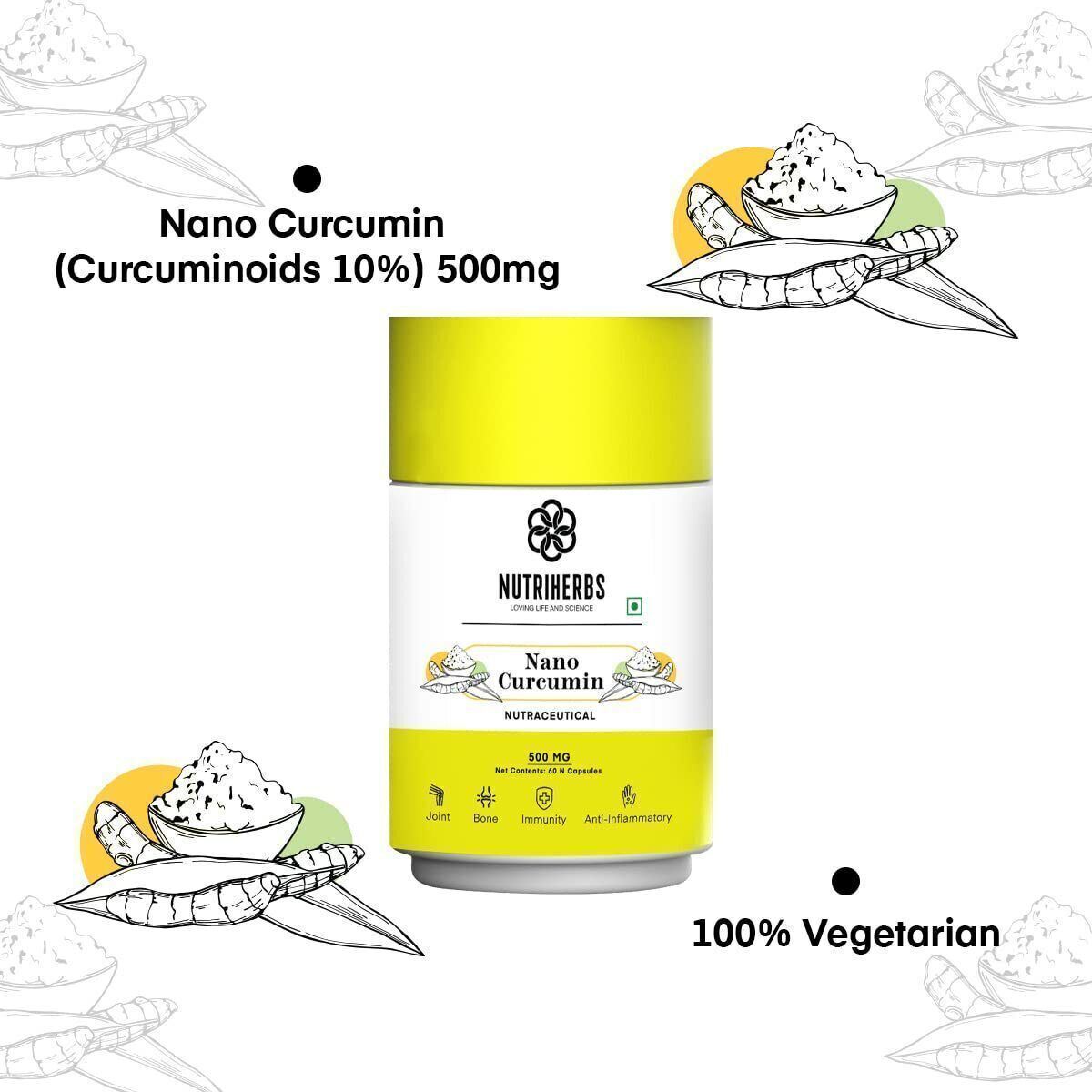 Nutriherbs Nano Curcumin longa - Turmeric Extract 60 Capsules | eBay