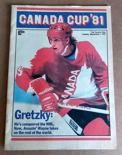 1981 Canada Cup Hockey Toronto Star Newspaper Insert Preview Wayne ...