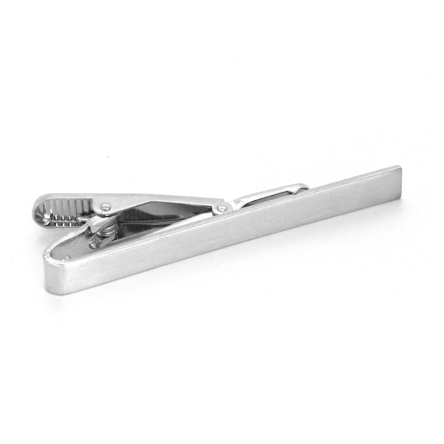 Brushed Silver Tie Clip 55mm | eBay