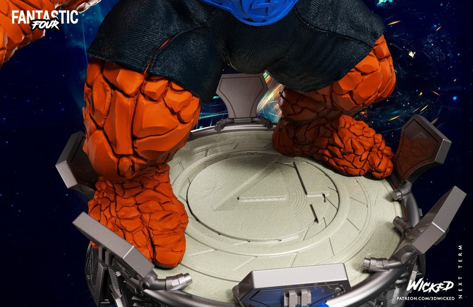 THE THING Statue Marvel Fantastic Four Avengers Resin Model Kit WICKED ...