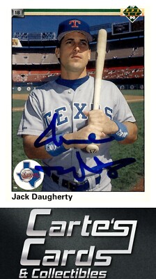 Jack Daugherty 1990 Upper Deck #614 RC Texas Rangers TTM/IP Signed ...