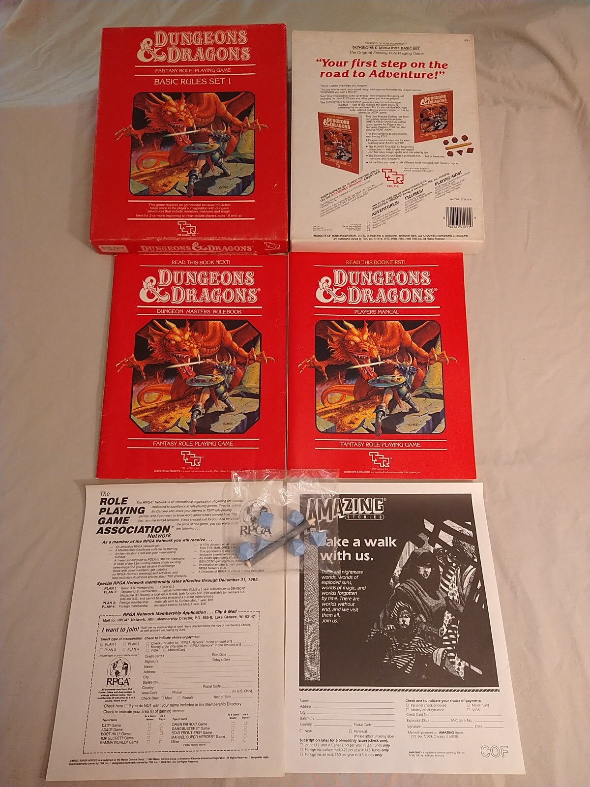 Dungeons & Dragons Basic Rules Boxed Set BECMI w/crayon & sealed dice ...