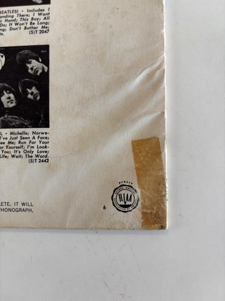 Beatles YESTERDAY & TODAY 3rd State Butcher Cover LA WEST COAST Peeled ...