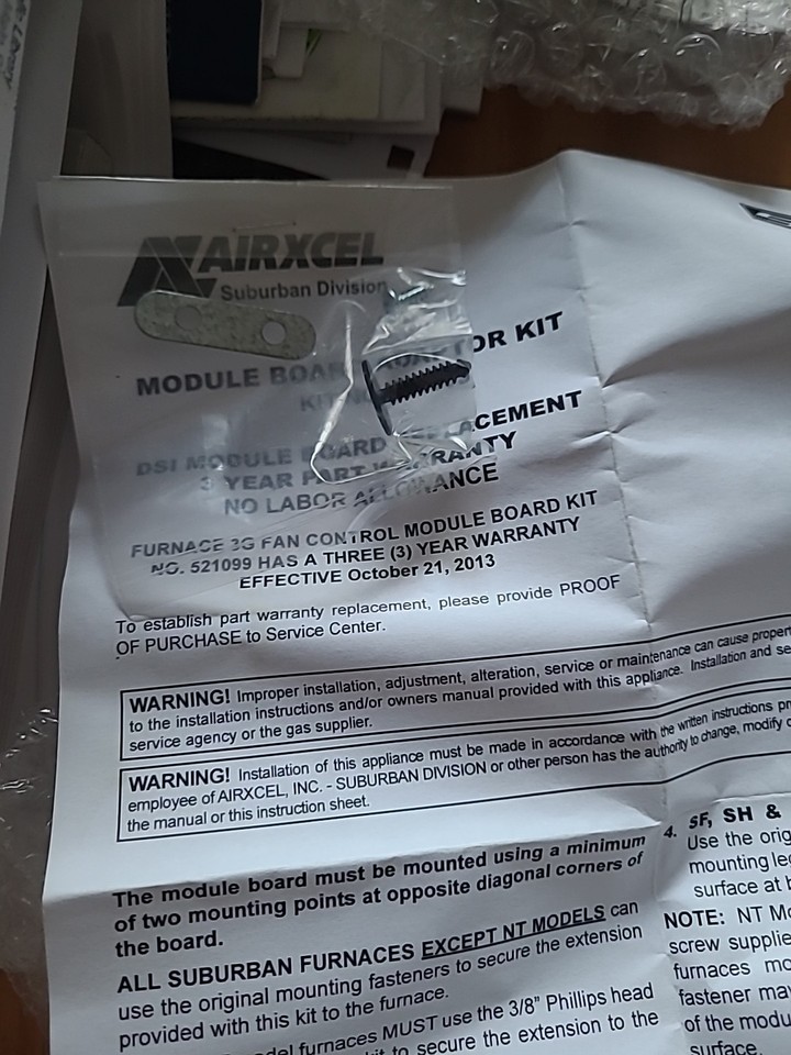 AIRXCEL Module Board Adaptor Kit Furnace 3G Fan Control Module Kit No ...