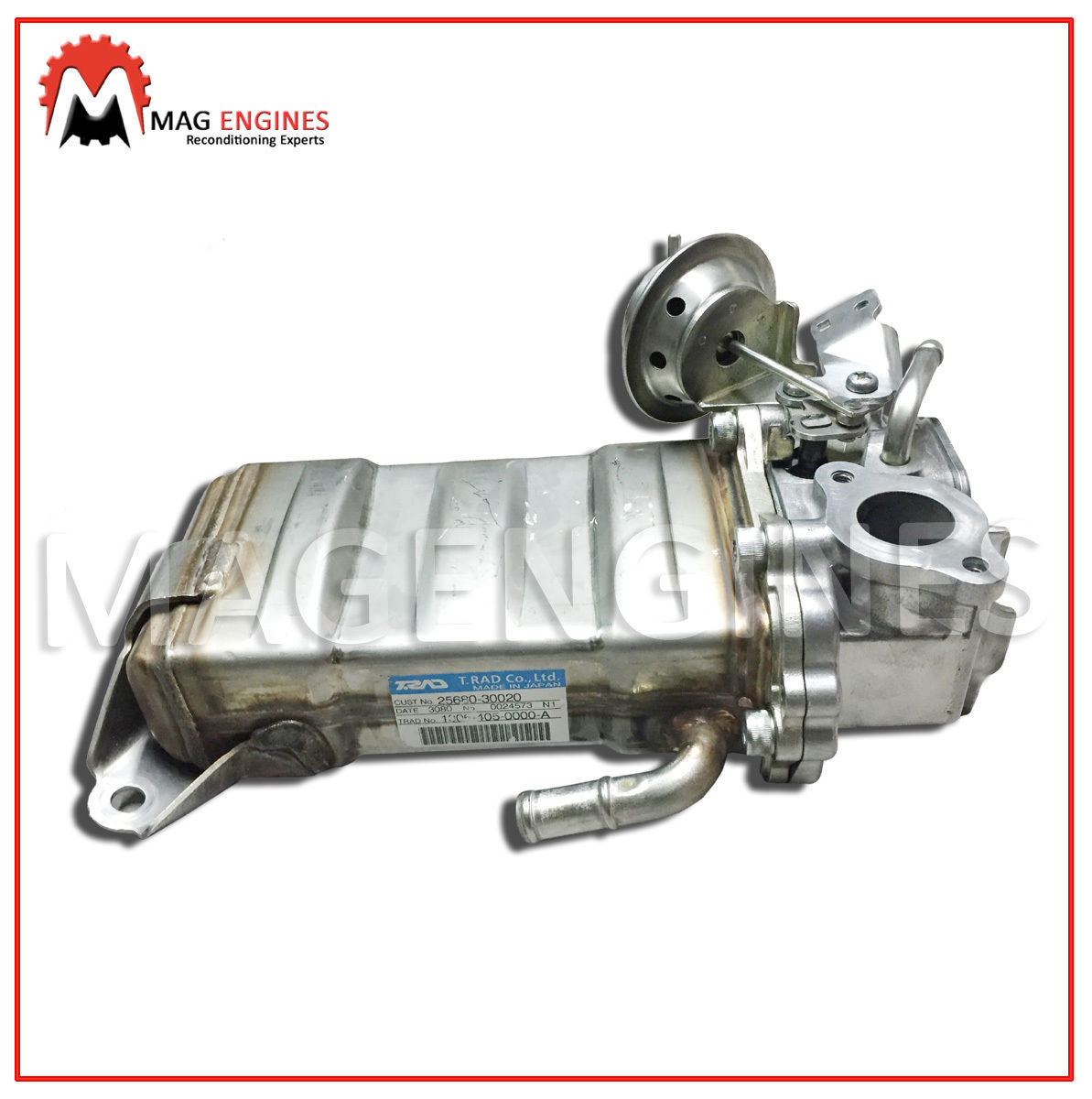 25680-30020 EGR COOLER TOYOTA 1KD-FTV D4-D FOR HILUX HIACE LC PRADO 3.0 ...