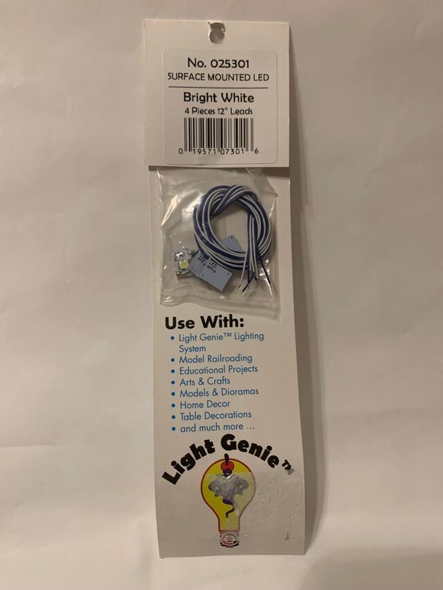 MRC #025301 Surface Mounted LED Bright White (4) 12" Leads | eBay