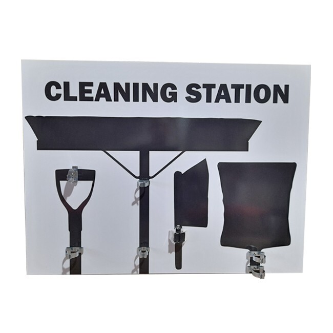 Cleaning Station Board Complete With Brush, Shovels & Hand Brush For ...