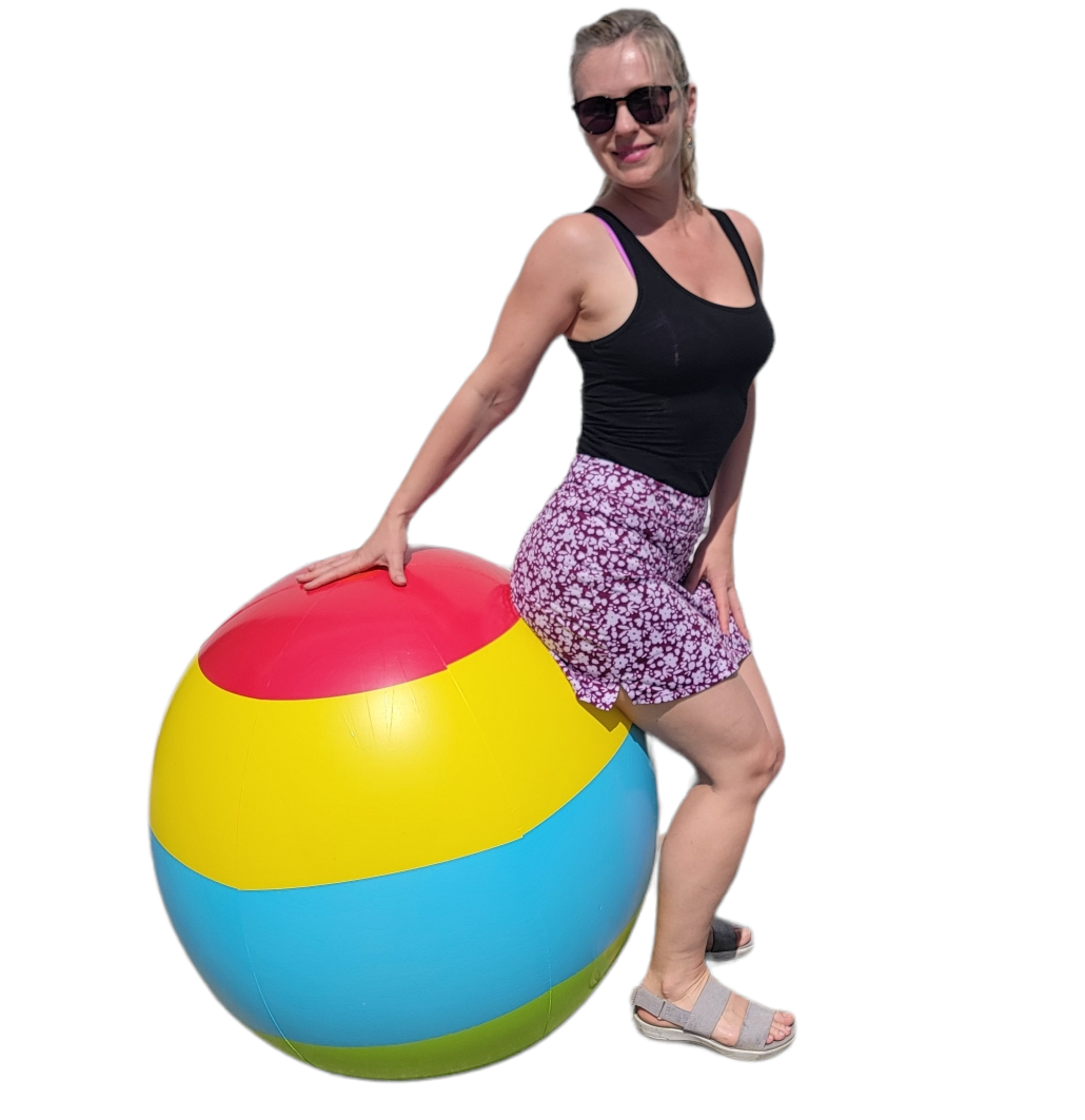 Huge 48" Colorful Beach Ball Inflate (Vinyl) Perfect for Events, Jumbo ...