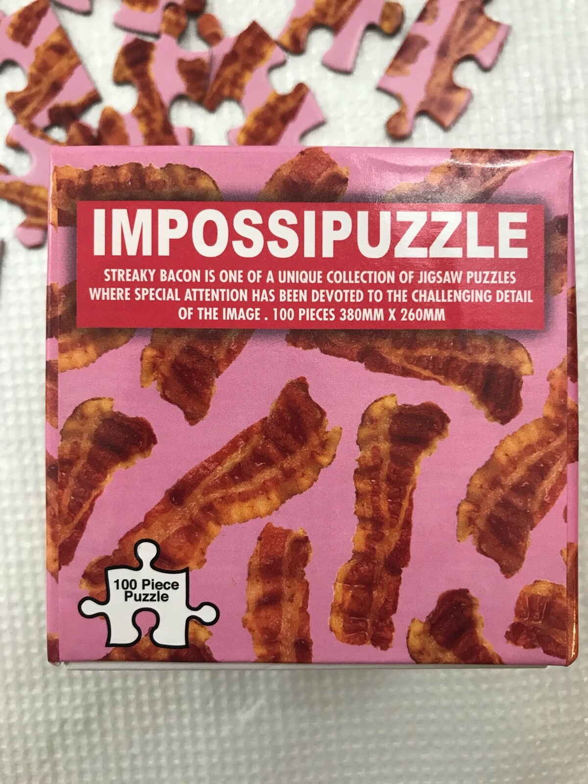Impossipuzzle Streaky Bacon 100 Piece Jigsaw Puzzle 15" x 10" final ...