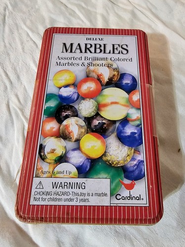 2004 Deluxe Marbles in Tin By Cardinal sealed Over 160 Marbles and ...