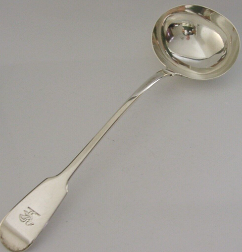 216g CARY CREST WILLIAM IV STERLING SILVER SERVING SOUP STEW LADLE 1837 ...