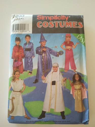 Simplicity 8303 Child Wizard Genie Ninja Kimono Costume Halloween ...