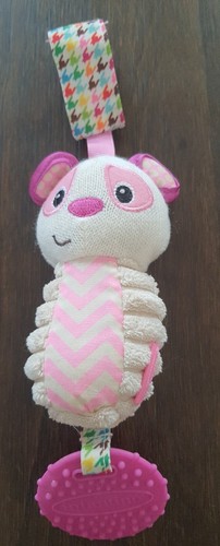 Infantino Plush Panda purple pink hanging Toy Teether Activity htf ...