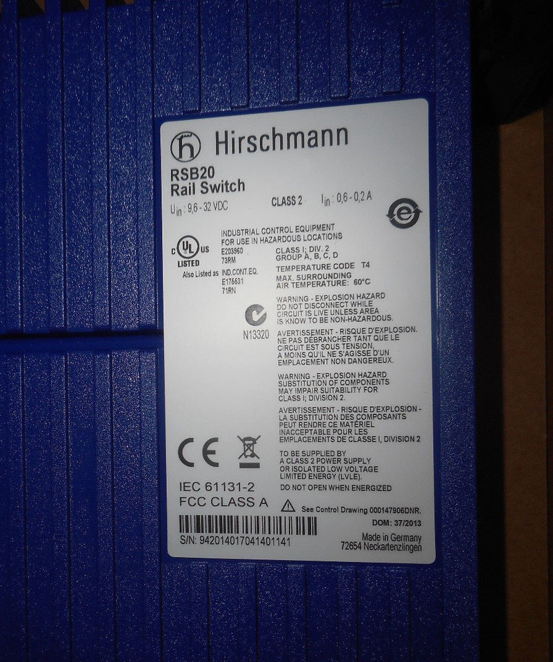 Hirschmann RSB20 0800T1T1SAABEH 942014017 | eBay