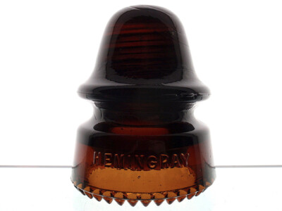 EXCEPTIONAL- ORANGE AMBER HEMINGRAY No 19 Glass Signal Insulator | eBay