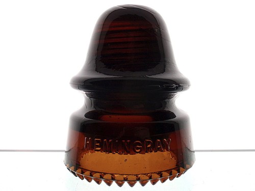 EXCEPTIONAL- ORANGE AMBER HEMINGRAY No 19 Glass Signal Insulator | eBay