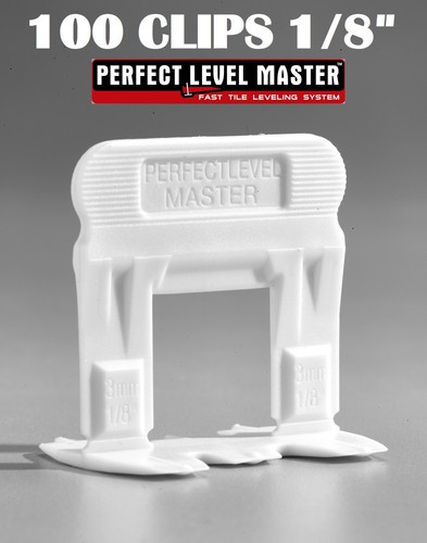 1/8" 100 T-Lock Clips - Perfect Level Master - Tile Leveling System ...