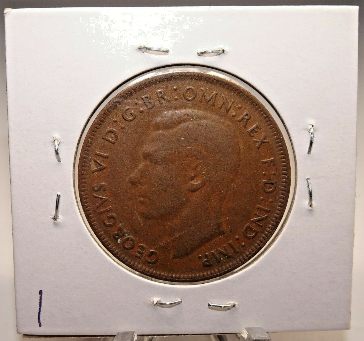 1940 CLASHED DIE - (Melbourne) Australia 1 One Penny - Australian Coin ...