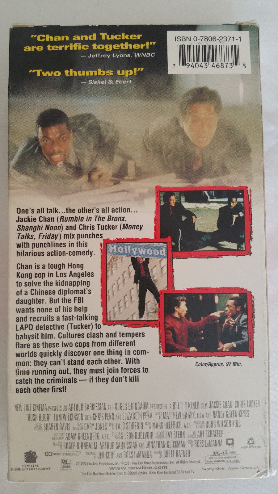 Rush Hour VHS Movie 1998 Jackie Chan Chris Tucker Tzi Ma Julia Hsu ...
